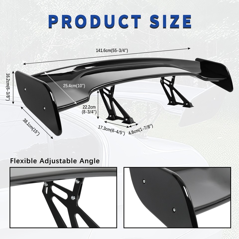 For Mitsubishi 3000GT Gloss Car Rear Trunk 57" GT-Style Racing Spoiler ...