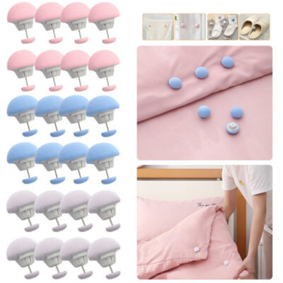 8-32X Bedding Duvet Quilt Cover Snaps Fixing Clips Fastener Holder ...
