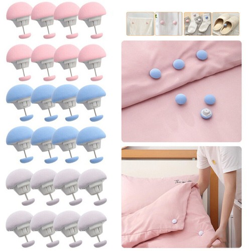 8-32X Bedding Duvet Quilt Cover Snaps Fixing Clips Fastener Holder ...