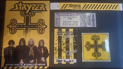 Stryper 2005 Reborn Backstage Pass Autographed Michael Robert Sweet Oz ...