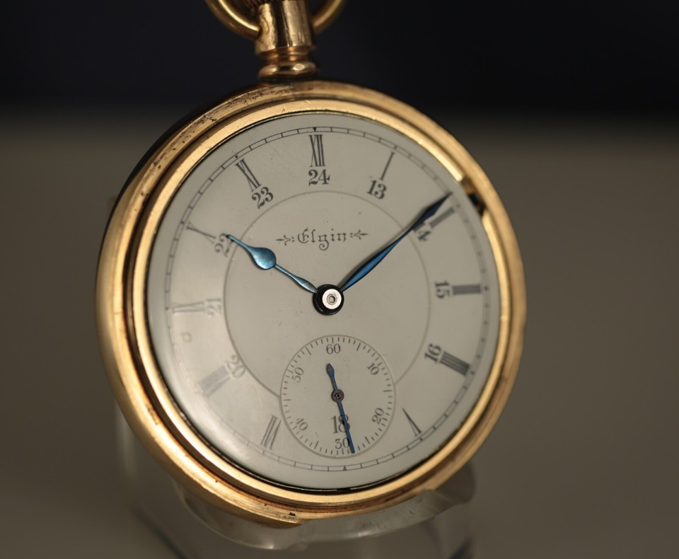 Scarce 18s Elgin Model 8, Gr385, 17 JEWEL B. W. RAYMOND POCKET WATCH ...