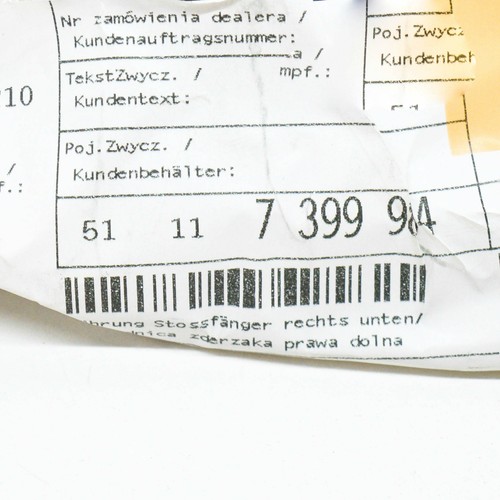 NEW BMW X3 G01 FRONT BUMPER M RIGHT INSERT 51117399984 ORIGINAL | eBay