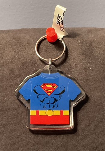 NEW DC Comics Superman Shirt Keychain Cape Plexi Logo Key Chain Six ...