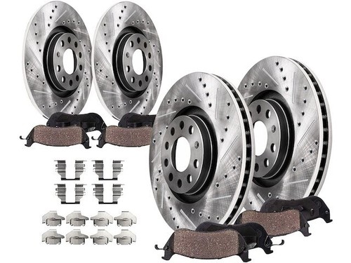 Front and Rear Detroit Axle Brake Pad and Rotor Kit fits VW Eos 2007 ...
