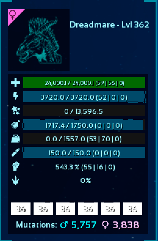 ARK Survival Ascended Dreadmare Albino Top Stats 24K HP PVE PS5/XBOX/PC ...