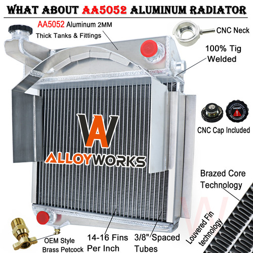 3Row Aluminum Radiator For 1960-1967 61 Austin Healey Sprite-AH MG ...