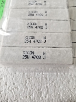 LOT 3PCS XICON 470 Ohm 470Ω 25W 25 WATT 5% WIRE WOUND CERAMIC resistor ...