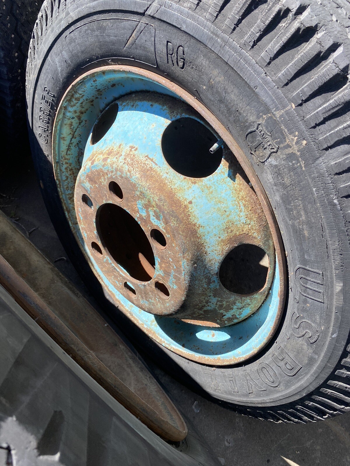 One 22-1/2” Six Lug One-Piece Rims Wheels 22.5” FREE SHIPPING Bundle ...