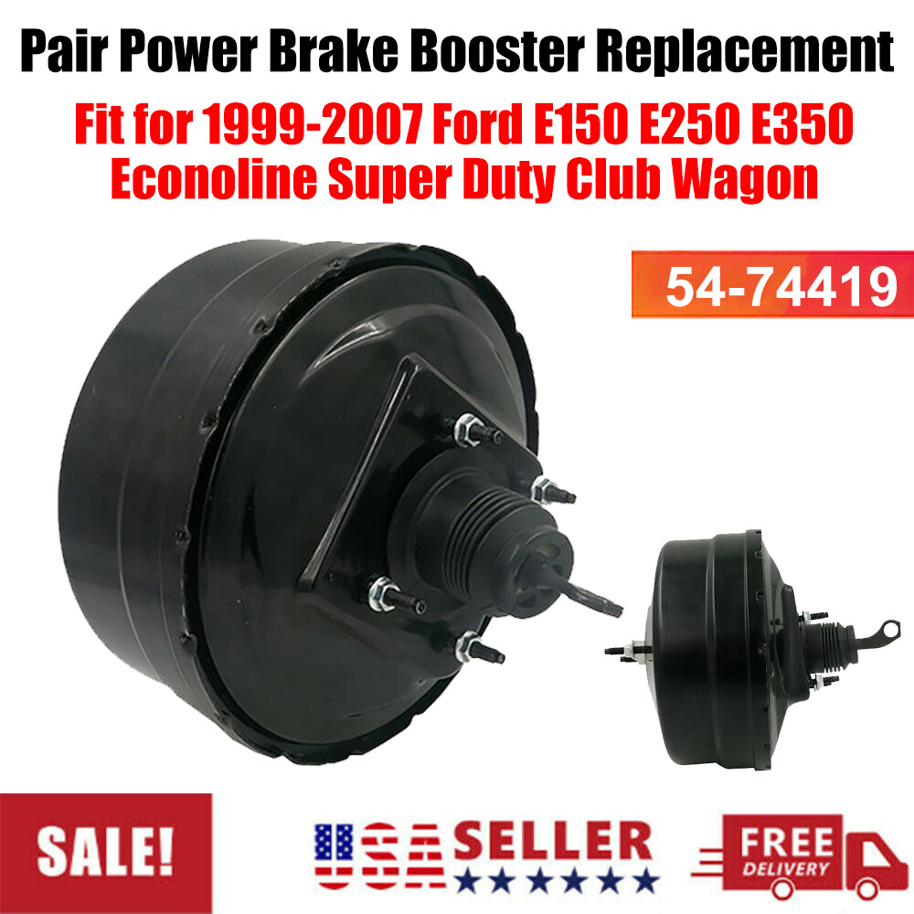 2x Power Brake Booster for 99-07 Ford E150 E250 E350 54-74419 Vacuum ...