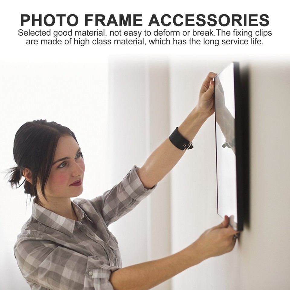 50 Pcs Photo Frame Back Panel Buckle Picture Fixings Retaining Clips ...