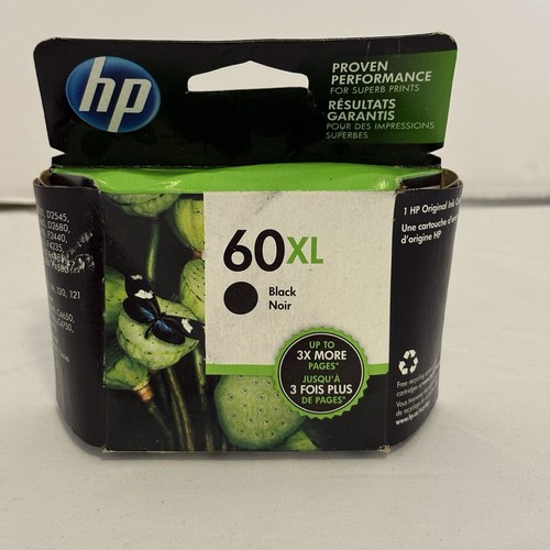 GENUINE HP 60XL Black Ink Cartridge - SEALED-Exp. Sept 2019 | eBay