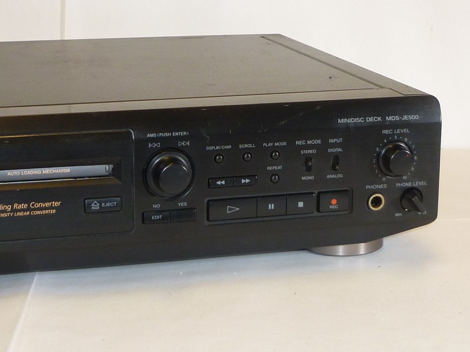 SONY MINIDISC MINI DISC DECK OPTICAL PLAYER / RECORDER MDS-JE500 IN ...