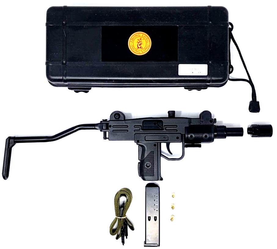 Replica Mini UZI Submachine Gun Pistol LIGHTER & Case ABS/Metal Jet ...