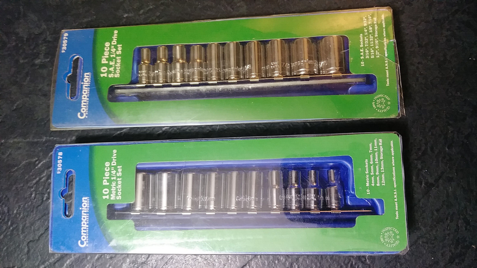 Sears Companion 1/4 drive SAE Metric MM Socket Set 30578 30579 | eBay