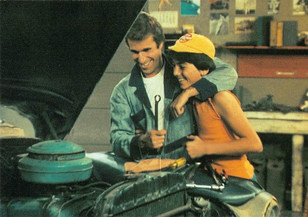 Happy Days TV Show Duocards 1996 #47 Fonzi ang young chachi | eBay