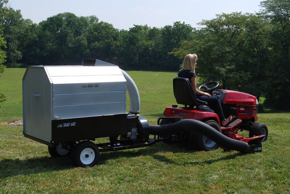 Trac Vac 580 Lawn Mower Bagger Vacuum Pull Behind Champ FX200 Leaf ...