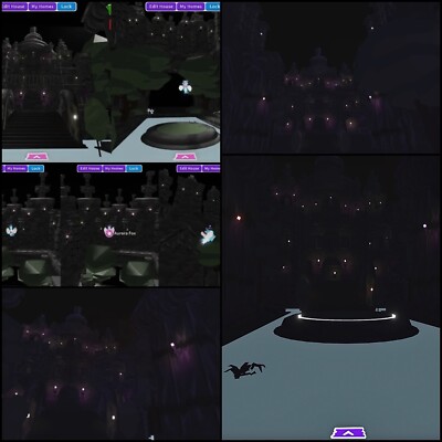 Black Gothic Mansion Adopt Me Home House Build | eBay