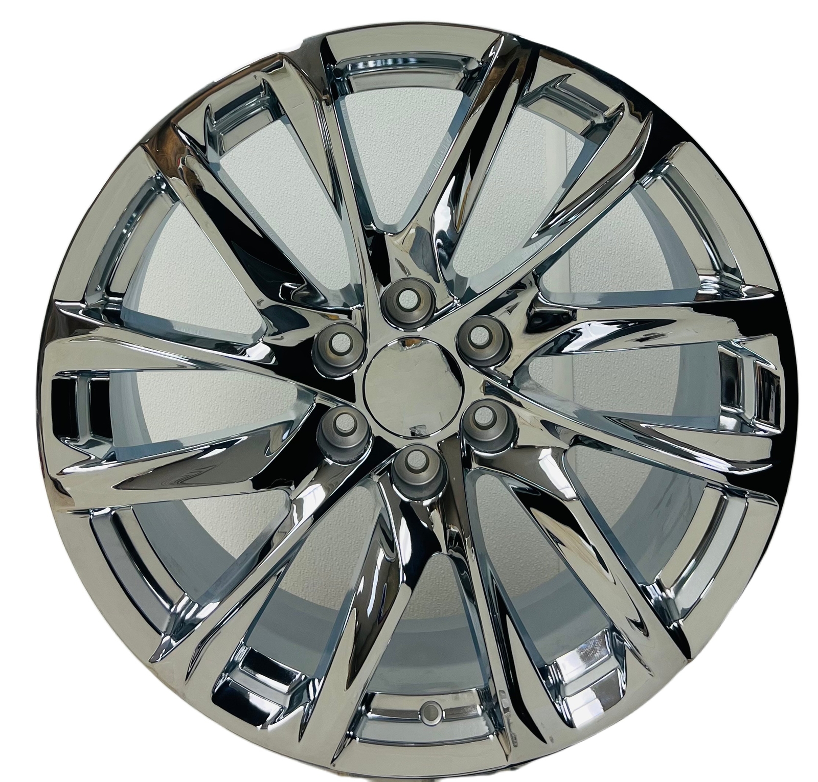 22" Chrome Angled 12 Spoke Wheels Chevy Silverado Suburban Tahoe 2000 ...