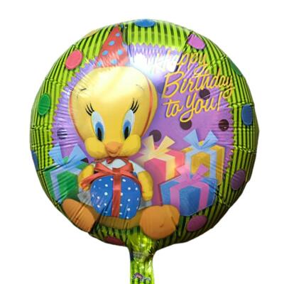 Tweety Bird Foil Mylar Balloon Happy Birthday Party Supplies 18" Round ...