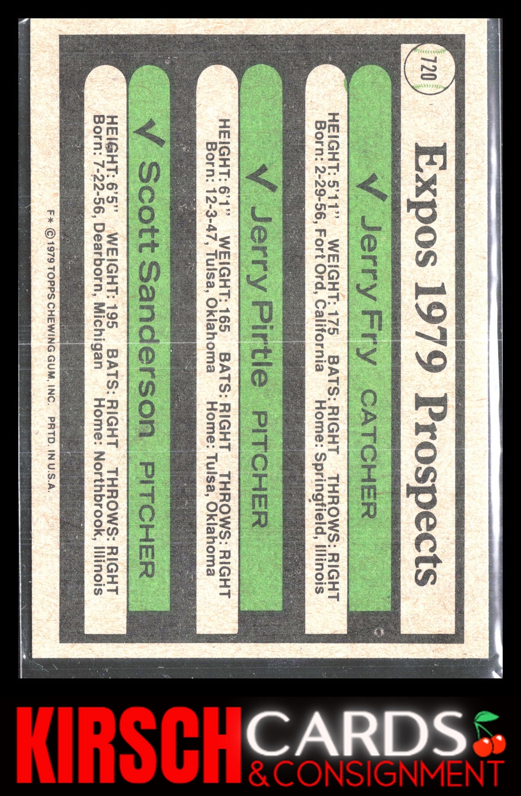 1979 Topps - 1979 Prospects #720 Jerry Fry, Scott Sanderson, Jerry ...