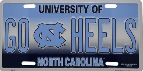 University of North Carolina License Plate 12” x 6” | eBay