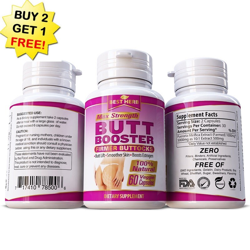BUM FIRMING PILLS BUTT ENHANCER TABLET ROUND FIRM UPLIFT ASS Pueraria ...