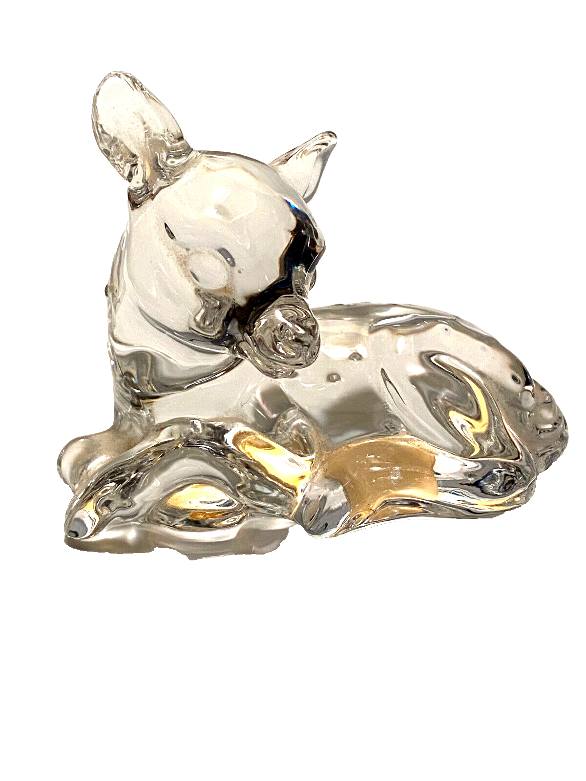 Princess House Pets DEER FAWN Figurine 24% Lead Crystal Made in Germany ...
