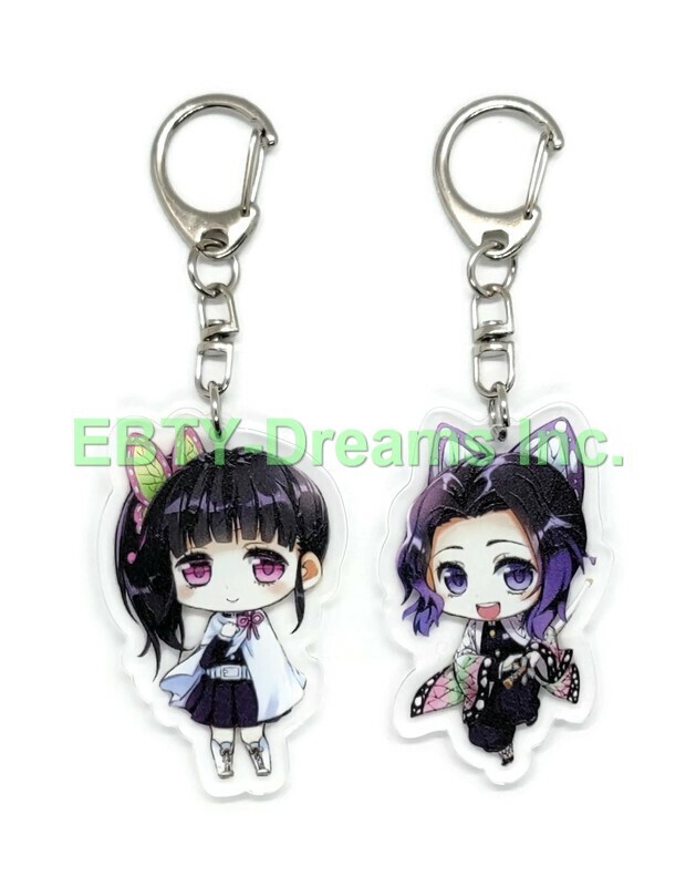Set of 2 Demon Anime Acrylic Keychain Shinobu Kochou, Tsuyuri Kanao v2 ...