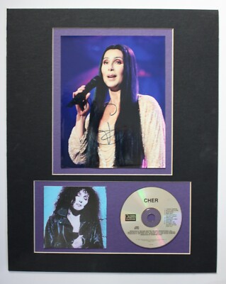 Autographed Hand Signed CHER Photo 8" x 10" on Matte Board with CD and ...
