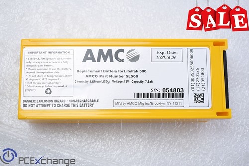 AMCO Replacement Battery for LifePak 500 Exp. Date 2027-01-26 | eBay