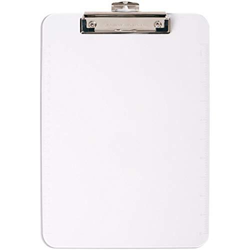Transparent Plastic Clipboard with Low Profile Clip and Pull Out Hook ...