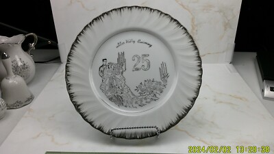 VTG Silver 25th Anniversary Plate with Stand High Quality Very Nice ...