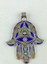 SILVER & Colored Enamel Moroccan Berber Hamsa Evil Eye Amulet Talisman ...