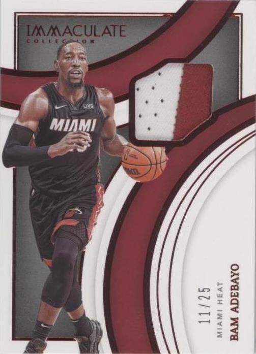 2021-22 Panini Immaculate Collection - Swatches Bam Adebayo #IHS-BAH ...