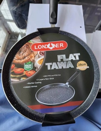 NON STICK FLAT deep TAWA PAN, 28 30cm FOR NAAN, CHAPATI, ROTI, FLAT ...