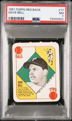 1951 Topps Red Back #17 Dave Bell PSA 7 Pirates (0902) | eBay