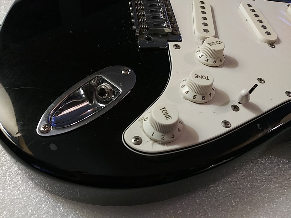 SPECTRUM STRAT STYLE BLACK ELECTRIC GUITAR BODY FULLY LOADED SSS ...