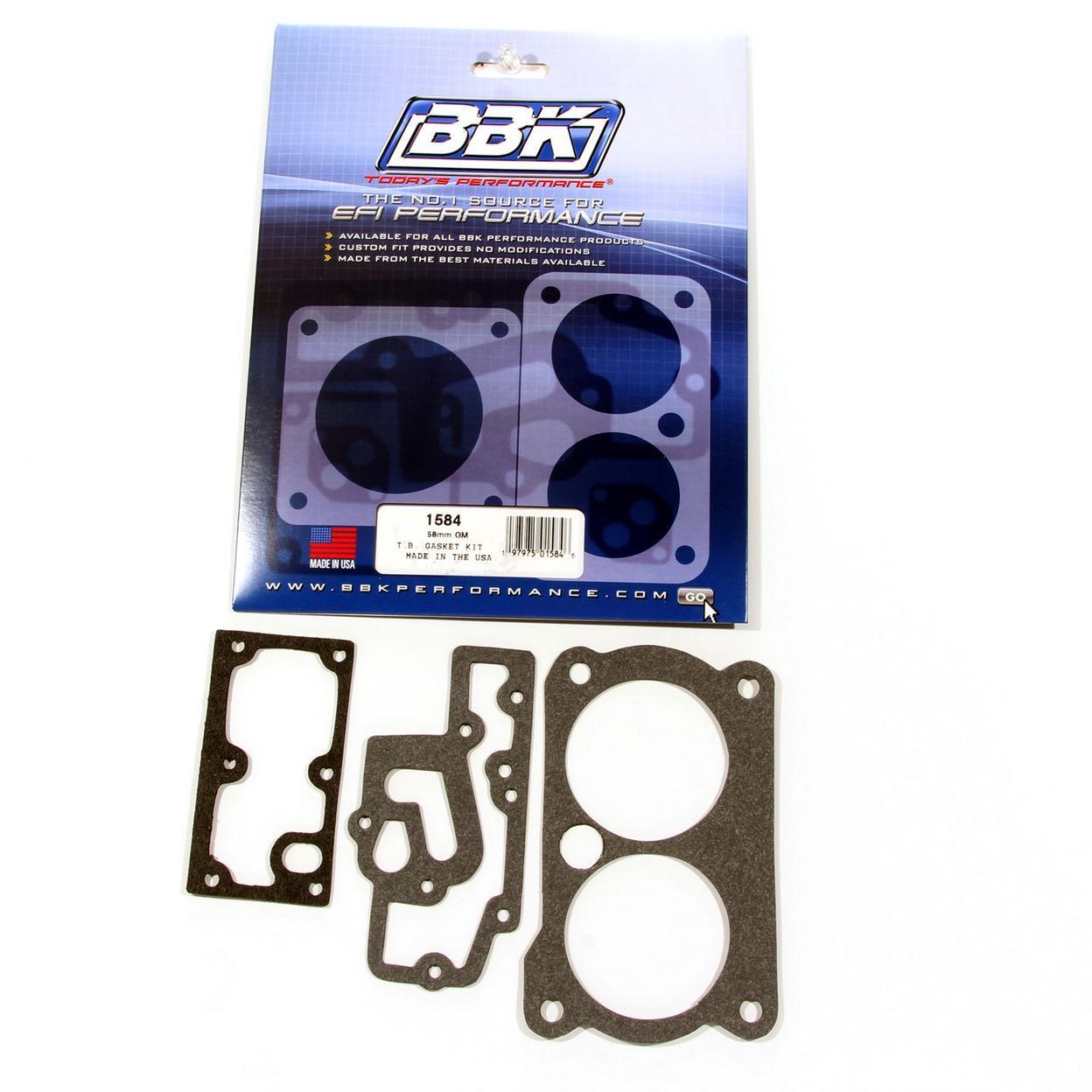 BBK Performance Parts 1584 THROTTLE BODY GASKET KIT GM TWIN 58MM FOR ...