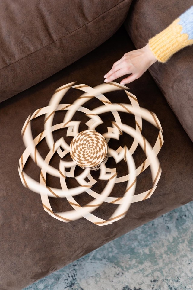 Hypnotic Vortex Kinetic Optical Illusion 3D Wooden Puzzles for Adults ...