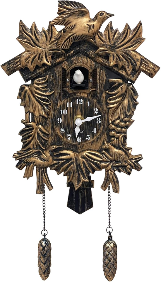 Chiming Cookoo Clock Brown Vintage Bird Flapping Cuckoo Clocks Volume ...