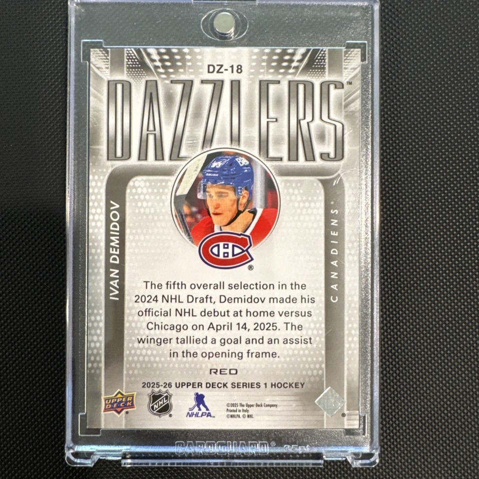 2025-26 Upper Deck Dazzlers Red Ivan Demidov DZ-18 Canadiens Rookie | eBay