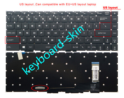 For MSI GE66 Raider MS-1541 GS66 Stealth MS-16V1 US Keyboard Per-Key ...