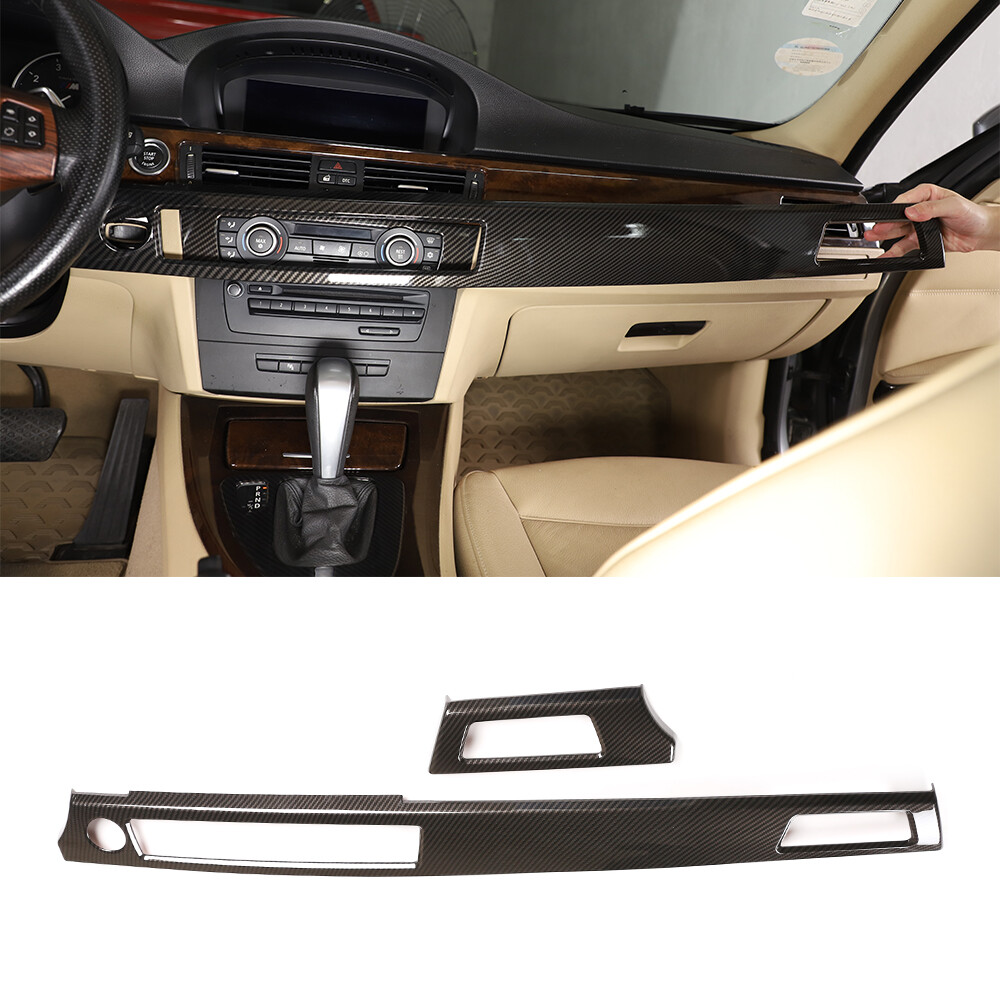Carbon Fiber Interior Dashboard Panel Cover Trim For BMW 3 Series E90 ...