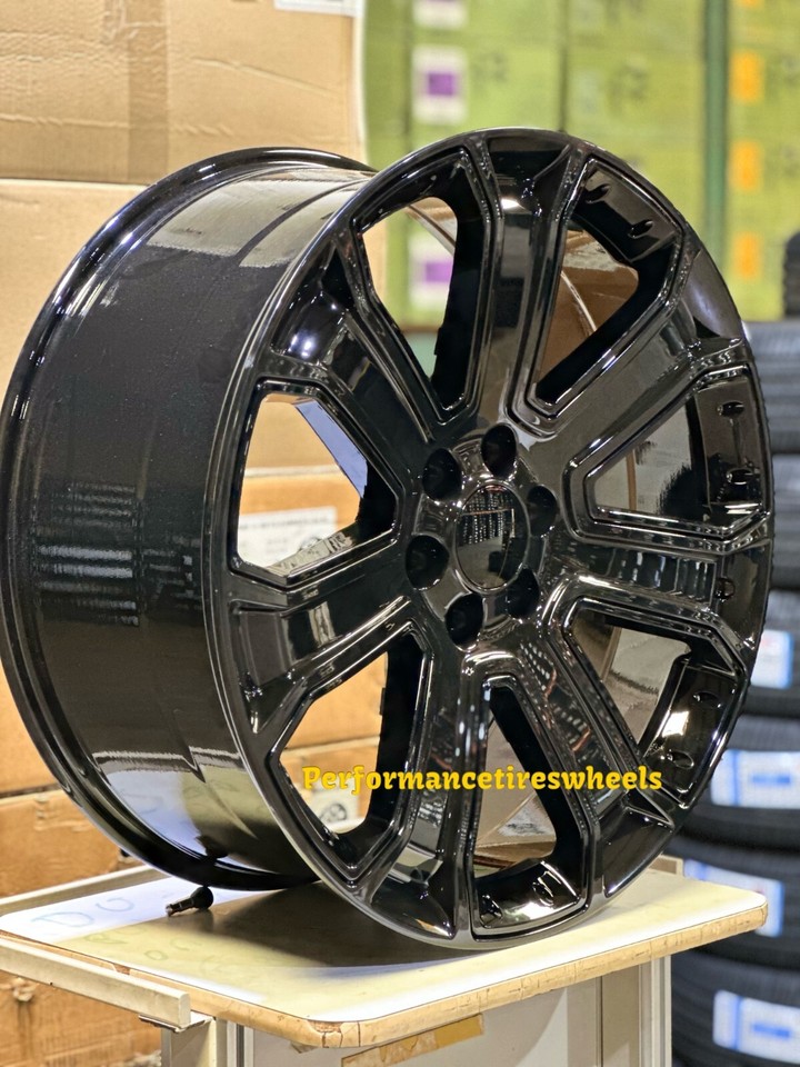 4 GMC CHEVROLET 24x10 6X139.7 GLOSS BLACK SIERRA SILVERADO TAHOE ...
