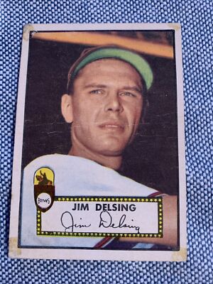 Jim DELSING 1952 Topps Baseball #271 FR Tape Residue Wrinkles St. Louis ...