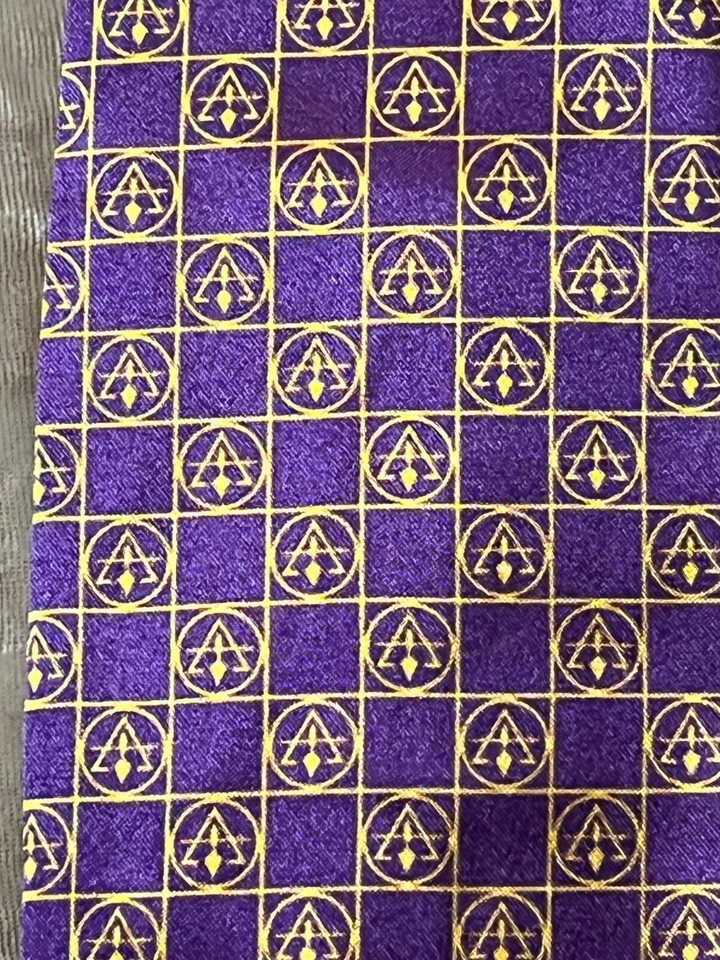 York Rite Chapter/Council Masonic Purple Necktie Freemason Fraternity ...