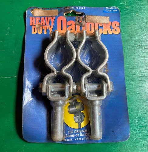 Set of 2 OAR LOCKS Clamp On Oarlocks 5/8" Post NEVER USED Boat CANOE L ...