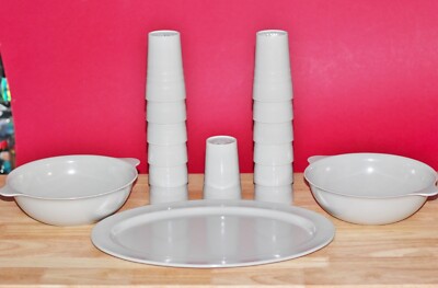 MALLO-WARE PLATTER BOWLS AND TUMBLERS GRAY 16 PIECES | eBay