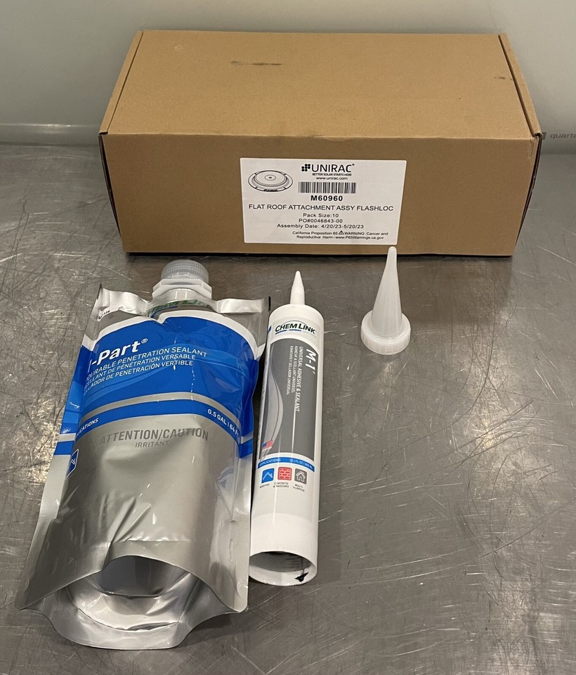 Unirac 310999 FlashLoc Kit Flat Roof Attachment 10 PACK NEW! FREE ...