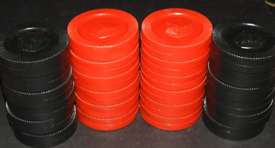 24 Vintage Large Plastic Checkers 3.5" Replacements for Floor Checkers ...